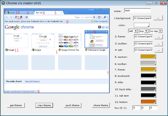 Create your own Google Chrome theme with CRX Theme Creator